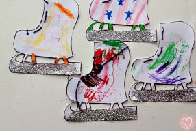 Ice Skate Craft for Kids with Free Printable: Go USA!